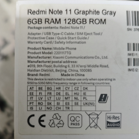 Redmi note 11 Global 6/128gb ideal