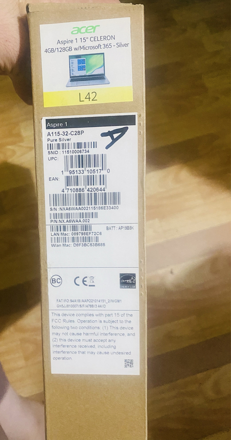 Novitbuk aser 15 1. 128 gb