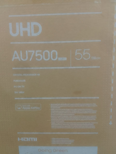 Телевизор Samsung UltraHD 4k/55*. AU7500