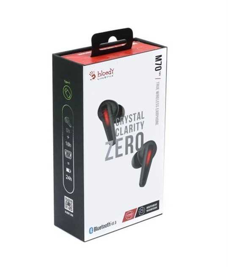 Игровые Bluetooth наушники Bloody M70 (Black+Blue) TWS ANC Headset BT