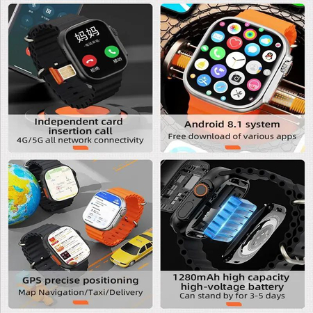 Smart watch Ultra 4G. Sim kartali soat. Смарт умные часы.