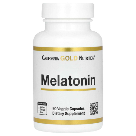 Мелатонин, 3 мг, California Gold Nutrition, 90 капсул