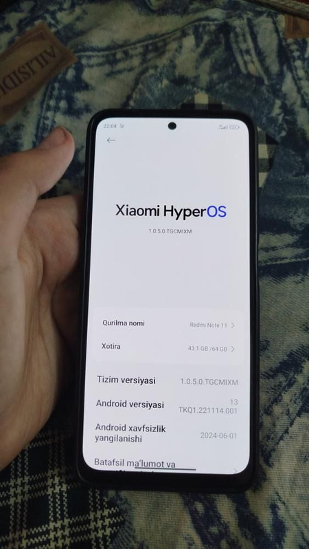 Redmi note 11 64 4gb holati yaxshi