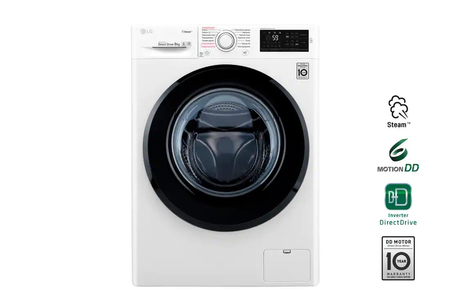 (9кг) LG  стиральная машина, Direct Drive Inverter+Steam Premium