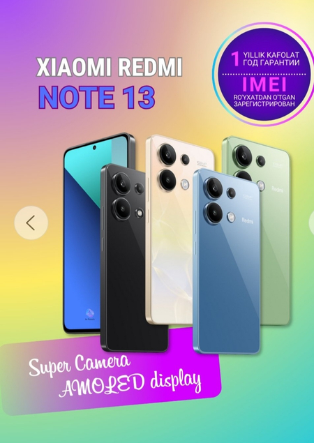 Redmi Note 8/128.Muddatli to'lov asosida