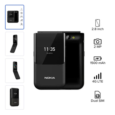 Nokia 2720 flip dual - karopka dokement yangi - kafolati bilan