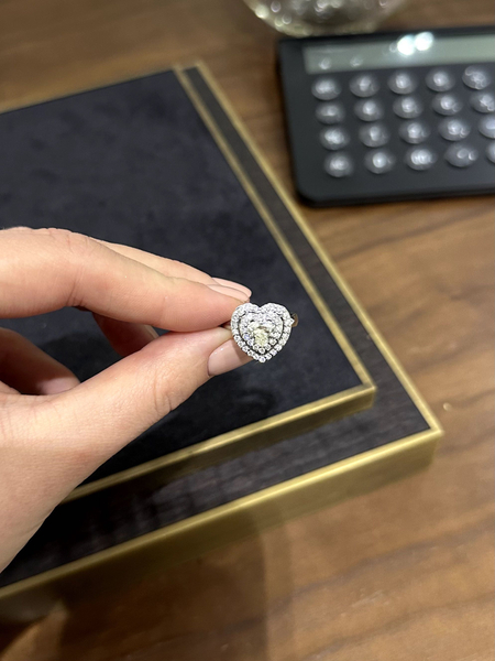 NEW Кольцо с бриллиантами 1,88 ct. огранка Сердце