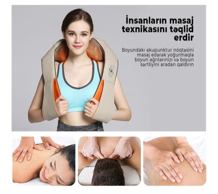 Массажёр  роликовый Neck Kneading массажных ролика