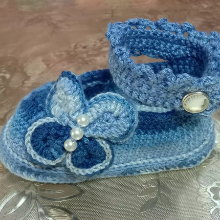 Вязаные туфельки