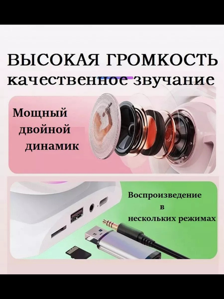 Смарт колонка караоке с 2 микрофонами