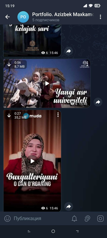 Video syomka va montaj xizmatlari.