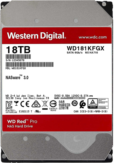 Western Digital 18TB Red Pro NAS Internal Hard Drive 7200 RPM! Новый!