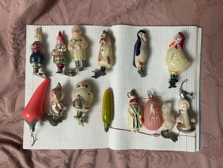 Елочный игрушки старинные