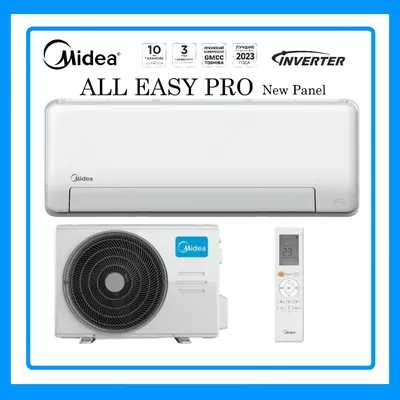Кондиционер Midea All Easy Pro Inverter 9000 BTU/LOW VOLTAGE NEW PANEL