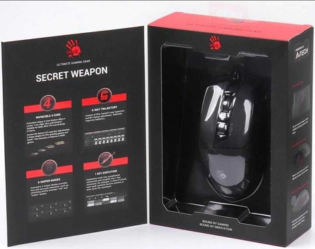 Проводная игровая мышь Bloody W70MAX BLACK RGB Gaminig Mouse