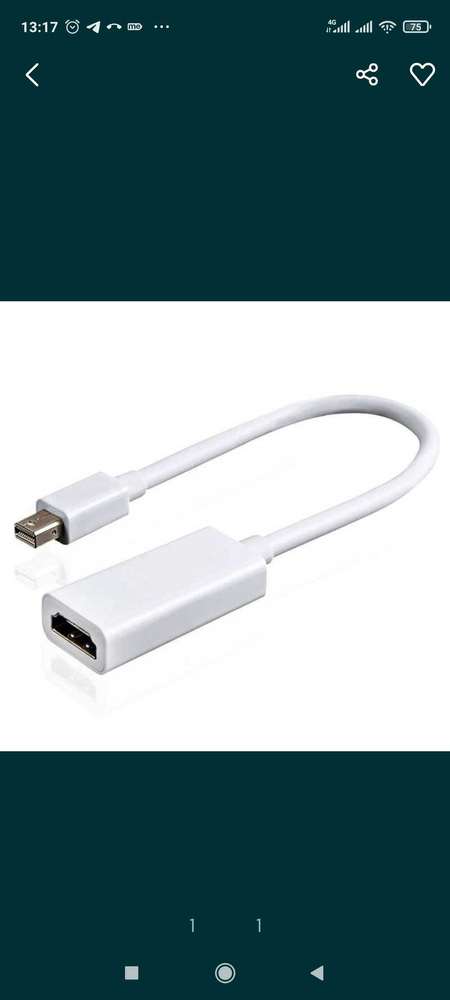 Переходник, mini display port hdmi