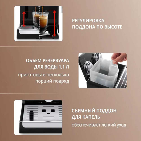 Кофеварка рожковая эспрессо DeLonghi Active Line ECP33.21.BK