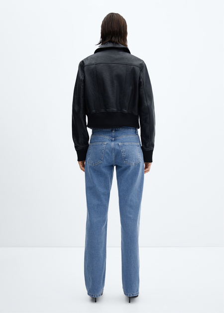 Mango mid- rise straight jeans