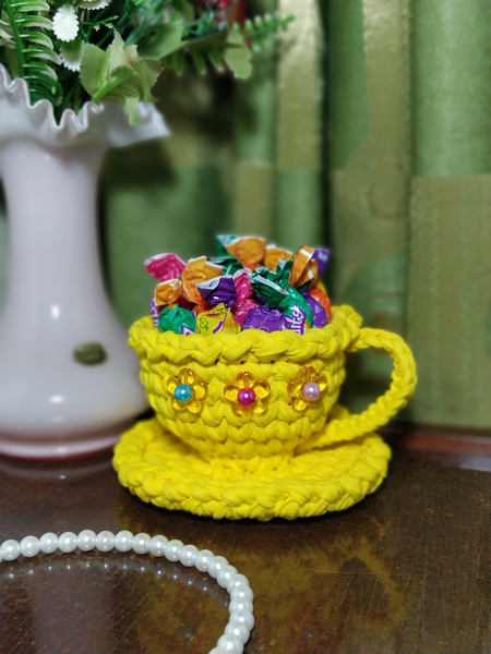 Вязаные корзиночки