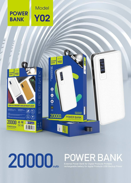 Powerbank 20 000 mAh. Бошкача турлари хам бор . Аккумулятор для зарядк