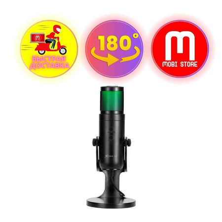 Podkast, striming va o\\\'yin uchun XTRIKE ME XMC-03 mikrofoni, USB, RGB