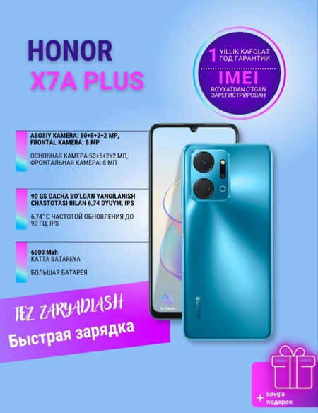 Honor x7a plus sotiladi. Holati zo'r