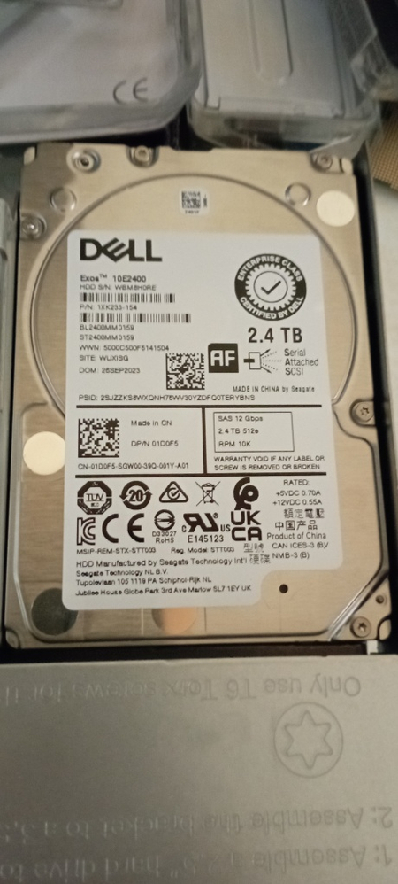 HDD Dell/2.4TB 10K RPM SAS 12Gbps 512e