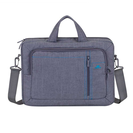 ^ Сумка RIVACASE 7530 grey Laptop Canvas bag 15.6
