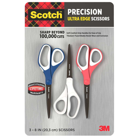 Scotch Precision Ultra Edge 3M, Набор ножниц 8 дюймов, 3 шт.