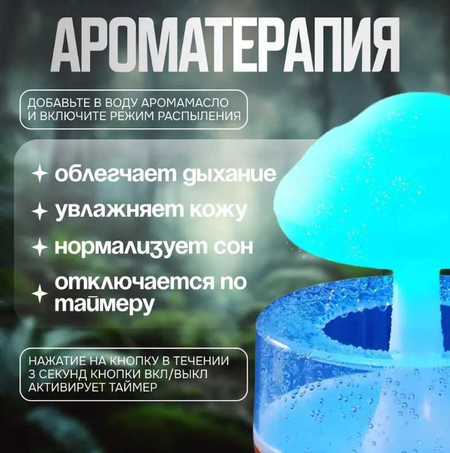 Увлажнитель для воздуха ночник Ночник дождик гриб