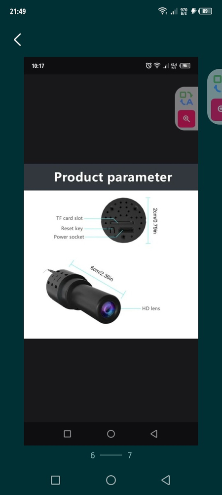 Mini kamera WiFi