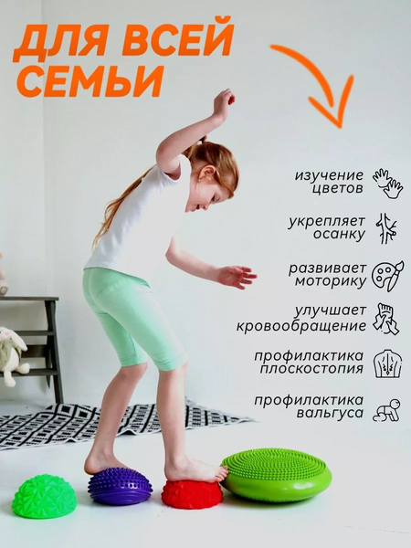 Ортопедический массажёр Балансировочная полусфера