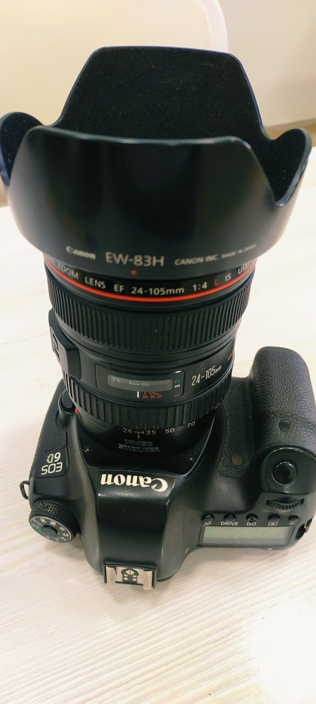 Canon 6d Sotiladi xolati idial 
Complect 24-105 Abyektiv 
2 ta batary