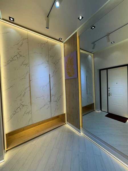м.Буюк Ипак Йули ЖК Sayram Avenue 3-комнатная 3/9 53 м² евроремонт