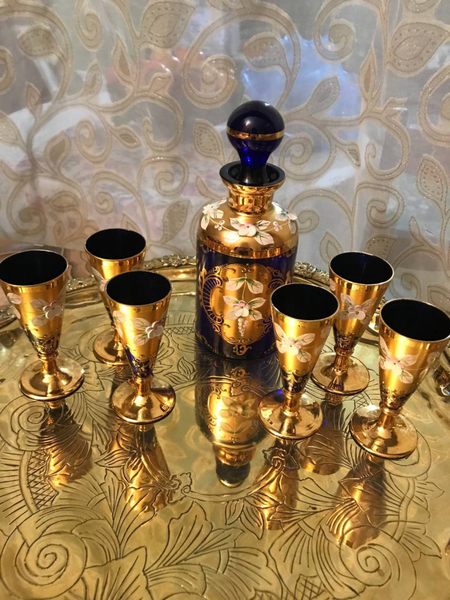 Штоф и рюмочки Богемия.