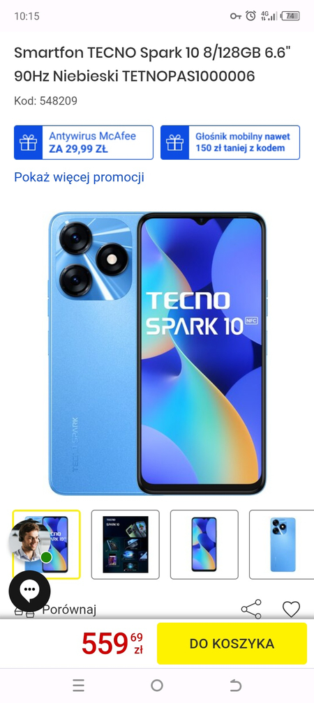 Tecno Spark 10..128/8pamyat .