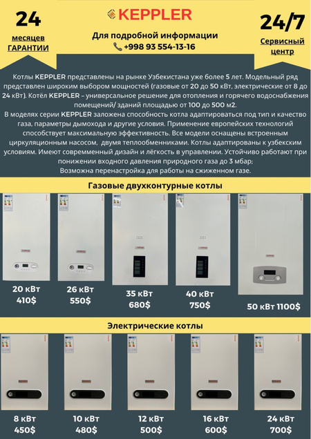 Газовый двухконтурный котёл Keppler