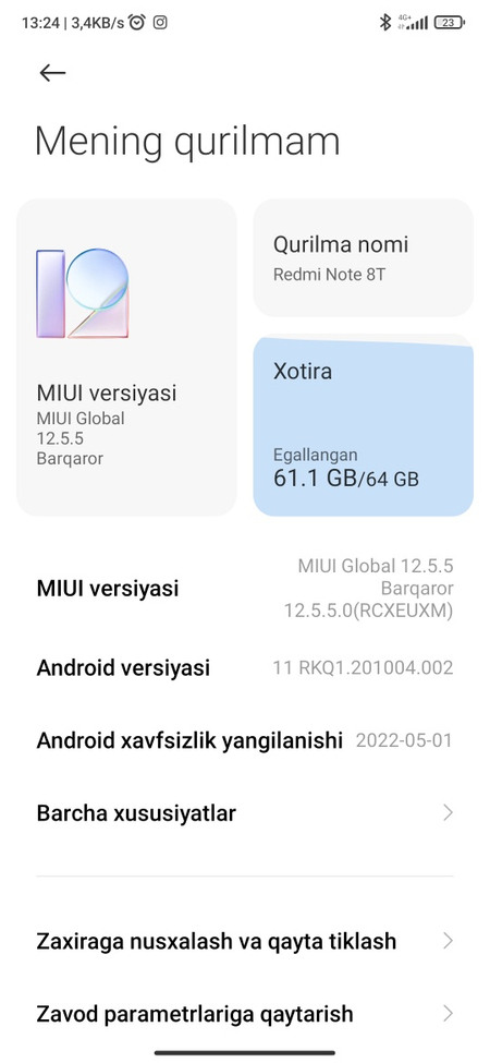 Redmi note 8t sotiladi