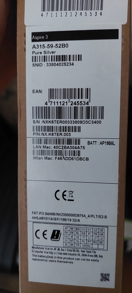 Продаю Новый Acer Core i5-1235U 8GB/512GB за 375 у.е!