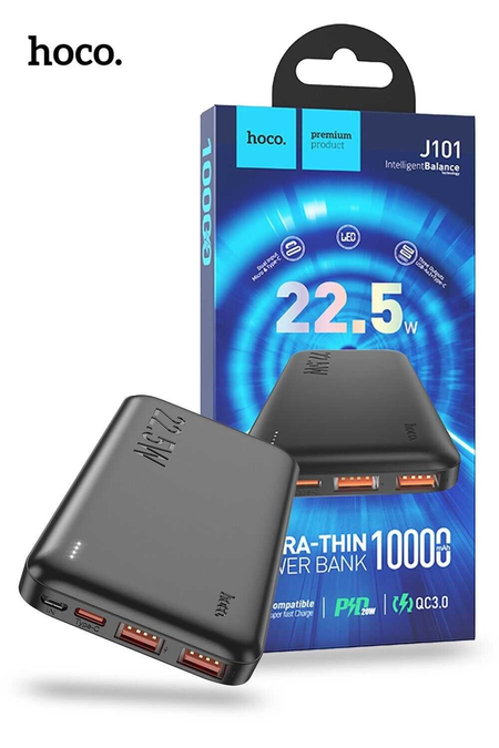 БЕСПЛАТНАЯ ДОСТАВКА! Hoco J101 Powerbank 10 000 mAh, быстрая зарядка