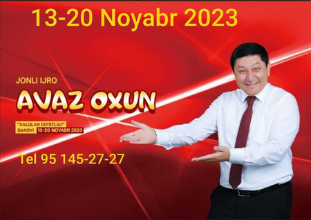 Avaz Oxun 2023 Konsertga bilet bor