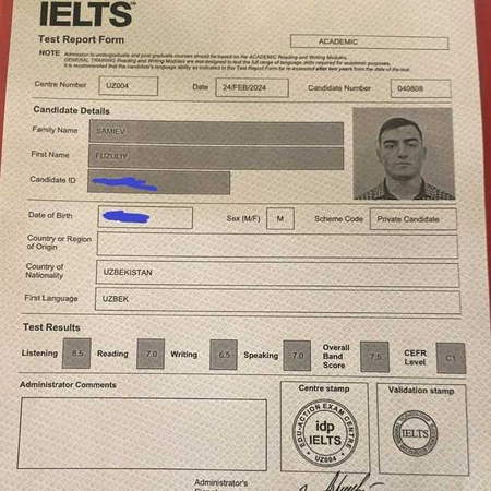 репетитор по Английскому языку IELTS Academic - General