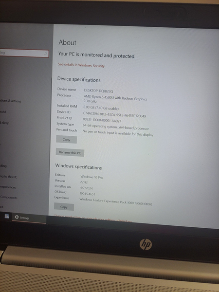 HP Ryzen 5 100% kafolati bilan