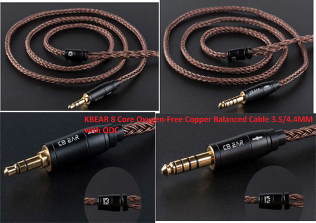 Новые KBEAR 16, KBEAR 24 Silver Plated Cable 3.5 мм QDC connector