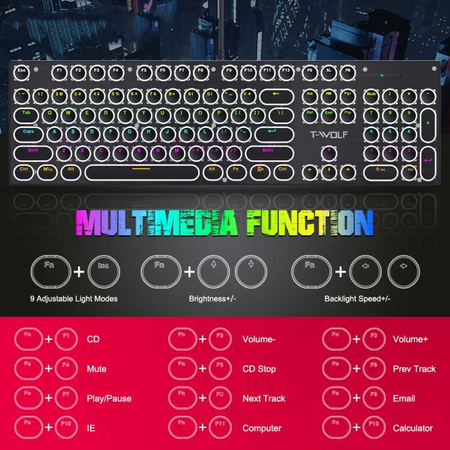 Klaviatura Mexanik T-Wolf T75 Проводная клавиатура (Keyboard Game]