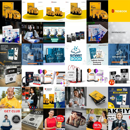 Tedbook booknomy getclub smartbook ingliz rus koreys arab tili kitob 5
