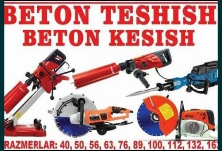 Beton teshish buzush tiranshe qazish eshik ochish