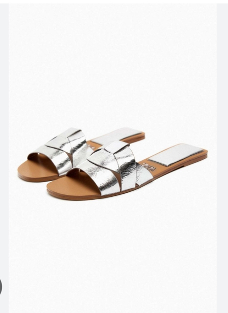 Серебристые тапочки Zara