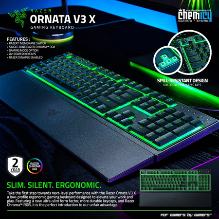 Топ!Razer Ornata V3 X Мембраная Игровая Клавиатура (LED Подсветка)