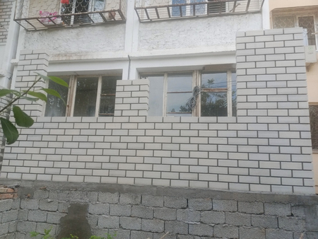 Кладка балконов облицовочной кирпичом! Балконга гишт терамиз